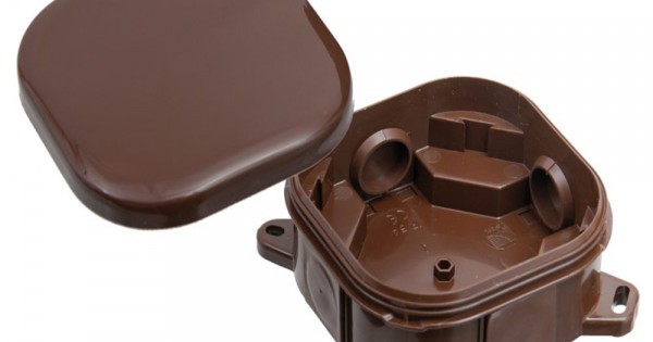 Junction box IP54 92x92x44 Brown Pawbol - A.0018BR