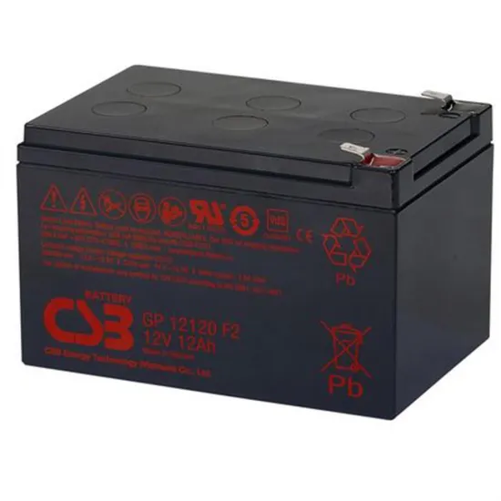 Lead acid battery 12V 12Ah F2 AGM CSB Battery - CSB-GP12120