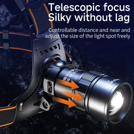 Rechargeable headlamp with sensor HL77-S, 15W, 550lm, 3150K, 3000mah ...