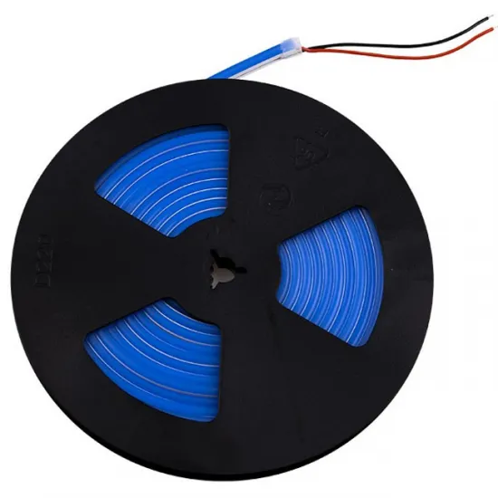 LED lente NEON FLEX, 6x12mm (100 LED/m 5m), 12V DC, IP65, 12W/m, zila ...