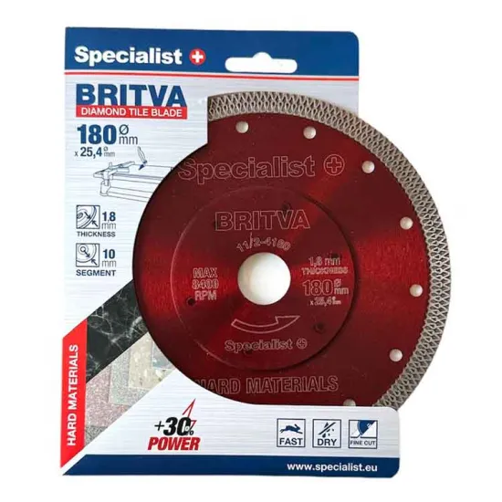 Dimanta disks 180x1.8x25.4 mm, BRITVA Specialist+ - 11/2-4125