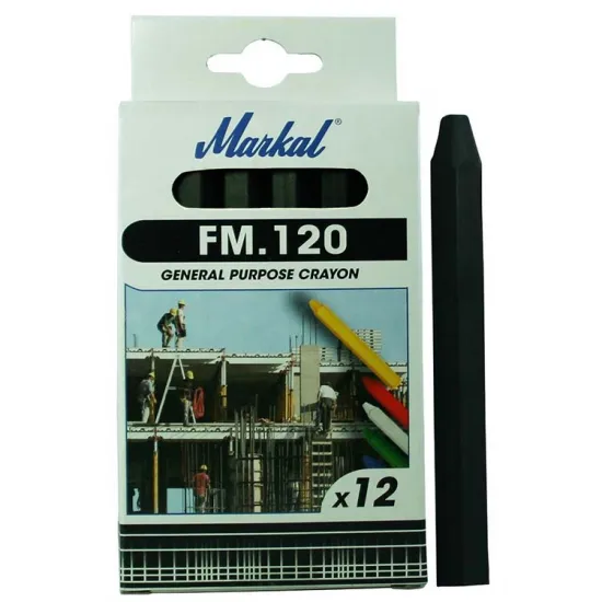 Krāsu krīts melns FM120 (12gab/iep) Markal - 46-44010400